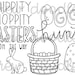 Easter Doodles Digital Clip Art Set- Black Line Version- Instant ...