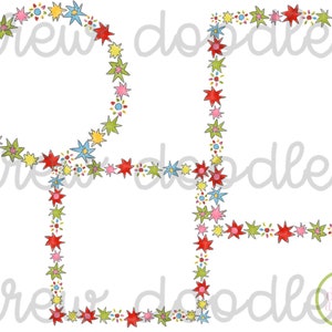 Watercolor Rainbow Star Frames, Clip Art, and Patterns COMBO- Instant ...