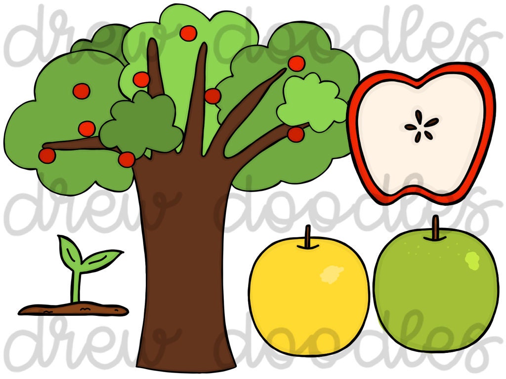Johnny Appleseed Digital Clip Art Set Descarga instantánea | Etsy
