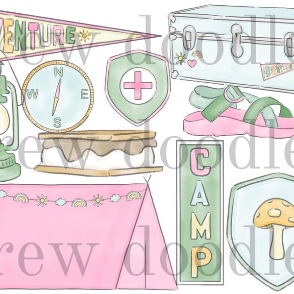 Camping Clip Art - Etsy