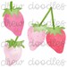 Watercolor Pink Strawberry Digital Clip Art Set Instant - Etsy