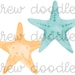 Watercolor Starfish Digital Clip Art Set- Instant Download - Etsy