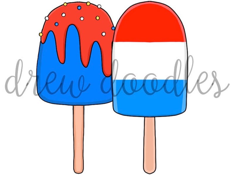 Patriotic Ice Cream Digital Clip Art Set Instant Download - Etsy