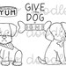 Dog Doodles Digital Clip Art Set Black Line Version Instant Download - Etsy