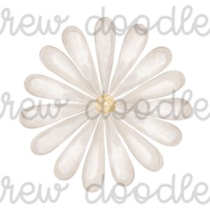 Watercolor Daisies Flowers Digital Clip Art Set- Instant Download - Etsy