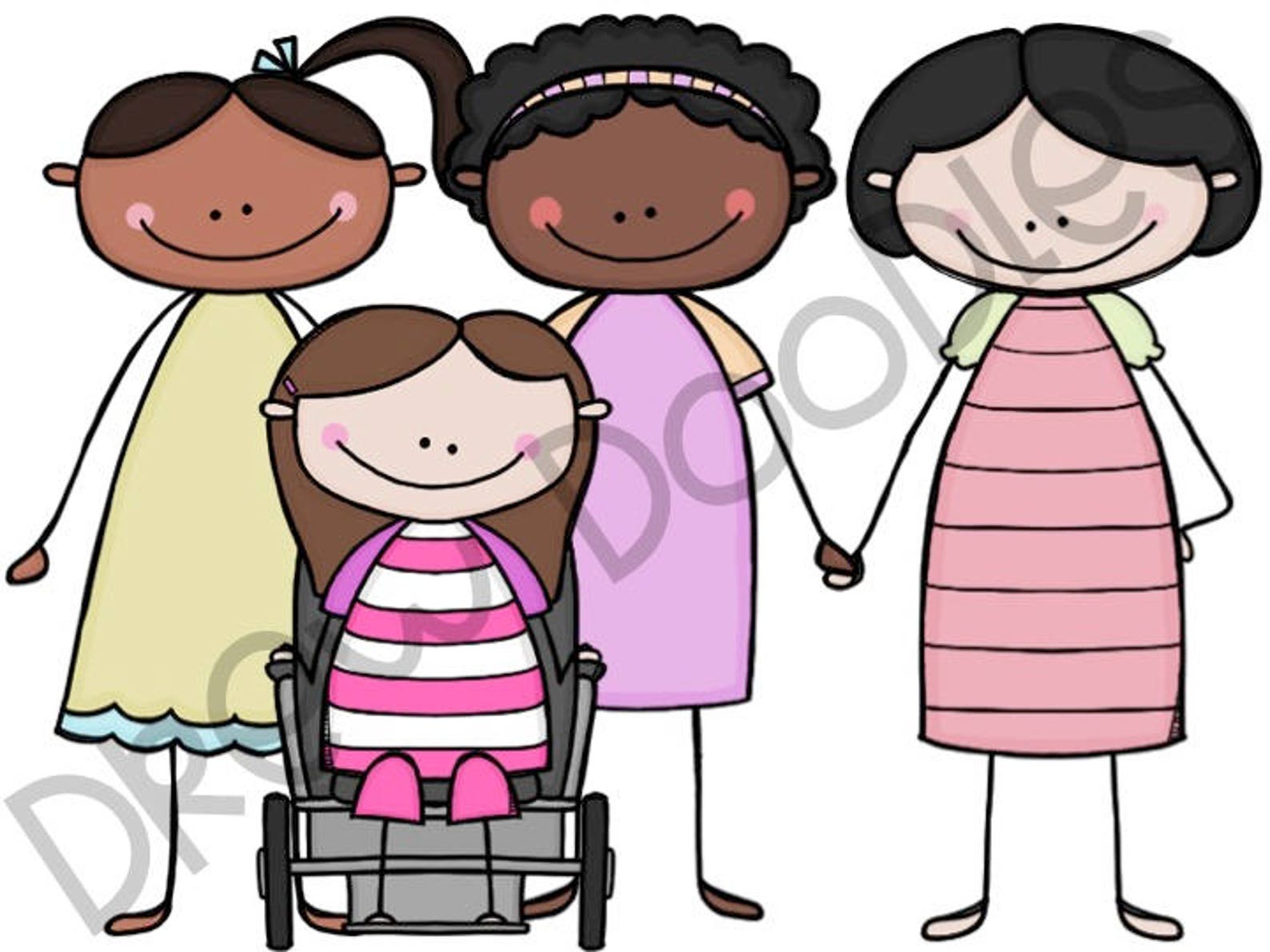 School Friends Digital Clip Art Set Instant Download - Etsy