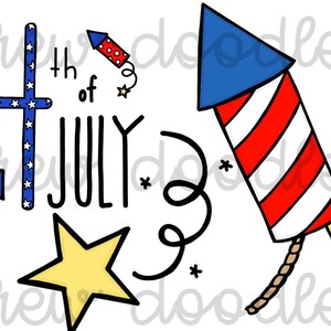 Patriotic Doodles Digital Clip Art Set- Instant Download - Etsy