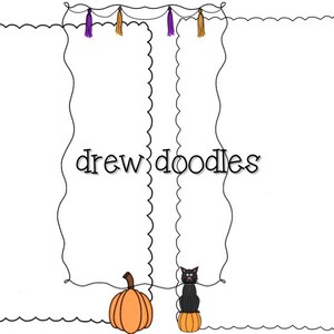 Halloween Borders Digital Clip Art Set - Etsy