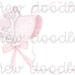 Watercolor Baby Girl Bonnets and Bow Ribbon Frame Digital Clip Art Set ...