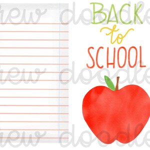 Watercolor Back to School Doodles Digital Clip Art Set- Instant ...