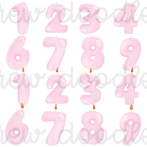 Pink Flame Number - Etsy