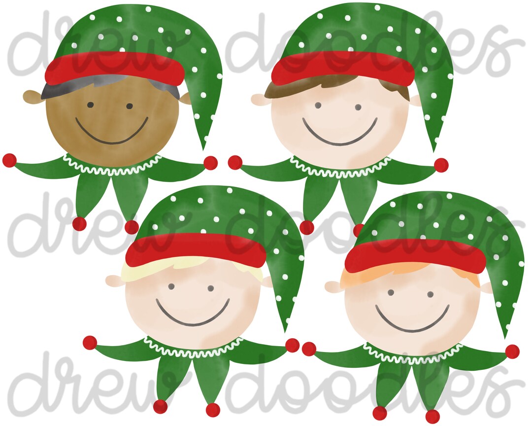 Watercolor Boy Elves Digital Clip Art Set- Instant Download - Etsy