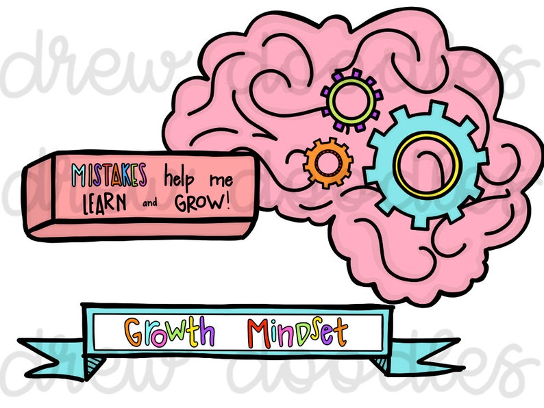 Growth Mindset Doodles pt 2 Digital Clip Art Set Instant | Etsy