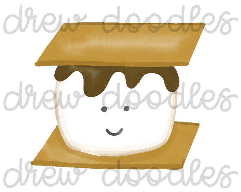 Watercolor Smores Digital Clip Art Set Instant Download - Etsy