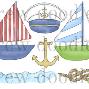 Watercolor Sailing Sailboat Jumbo Clip Art Set- Instant Download - Etsy