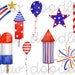 Watercolor Red White and Blue Digital Clip Art Set- Instant Download - Etsy
