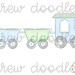 Watercolor Blue and Green Train, Plane, Tractor- Instant Download - Etsy