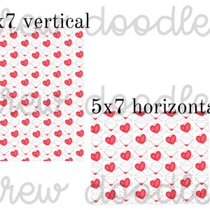 Watercolor Valentine's Day Love Letters Print Pattern Digital Papers ...