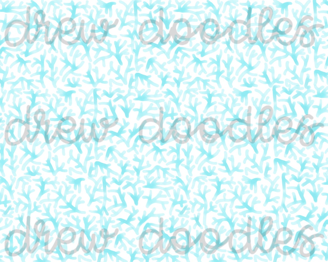 Watercolor Turquoise Coral Print Pattern Digital Papers Backgrounds 4x6 ...