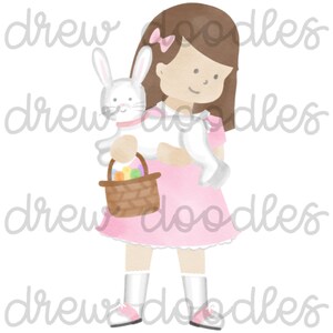 Watercolor Easter Girls Digital Clip Art Set- Instant Download - Etsy