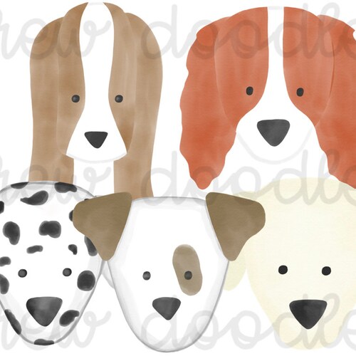 Watercolor Dogs Digital Clip Art Set Instant Download - Etsy