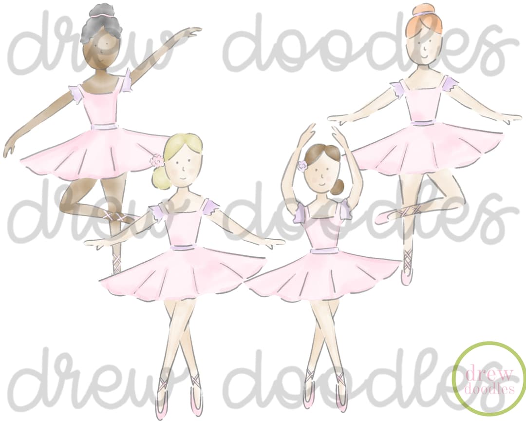 Watercolor Ballet Ballerina Digital Clip Art Set- Instant Download - Etsy