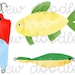 Watercolor Fishing Digital Clip Art Set Instant Download - Etsy