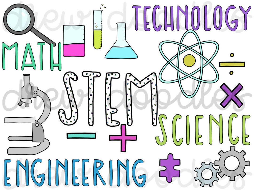 STEM Doodles Digital Clip Art Set- Instant Download - Etsy