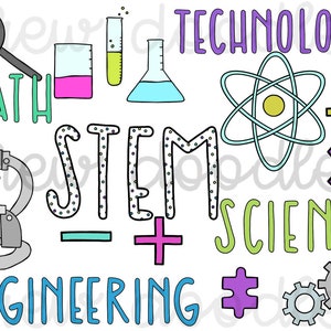STEM Doodles Digital Clip Art Set Instant Download - Etsy