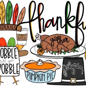 Thanksgiving Doodles Digital Clip Art Set- Instant Download - Etsy