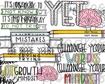 Kindness Doodles Digital Clip Art Set Black Line Version | Etsy