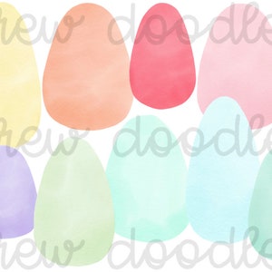 Watercolor Easter Eggsdigital Clip Art Set Instant Download - Etsy