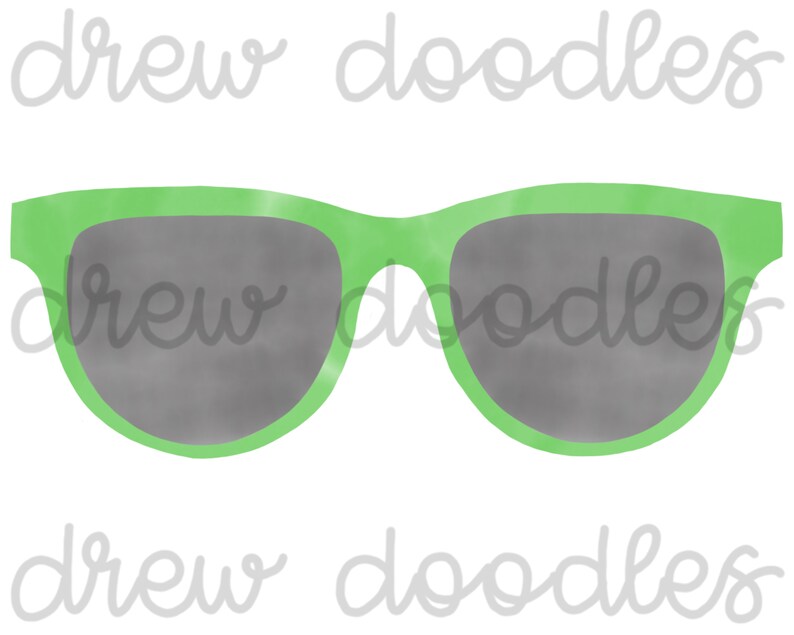 Watercolor Bright Sunglasses Digital Clip Art Set- Instant Download - Etsy