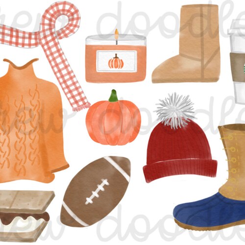 Watercolor Pumpkins Digital Clip Art Set Instant Download - Etsy