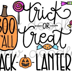 Halloween Doodles Digital Clip Art Set Instant Download - Etsy