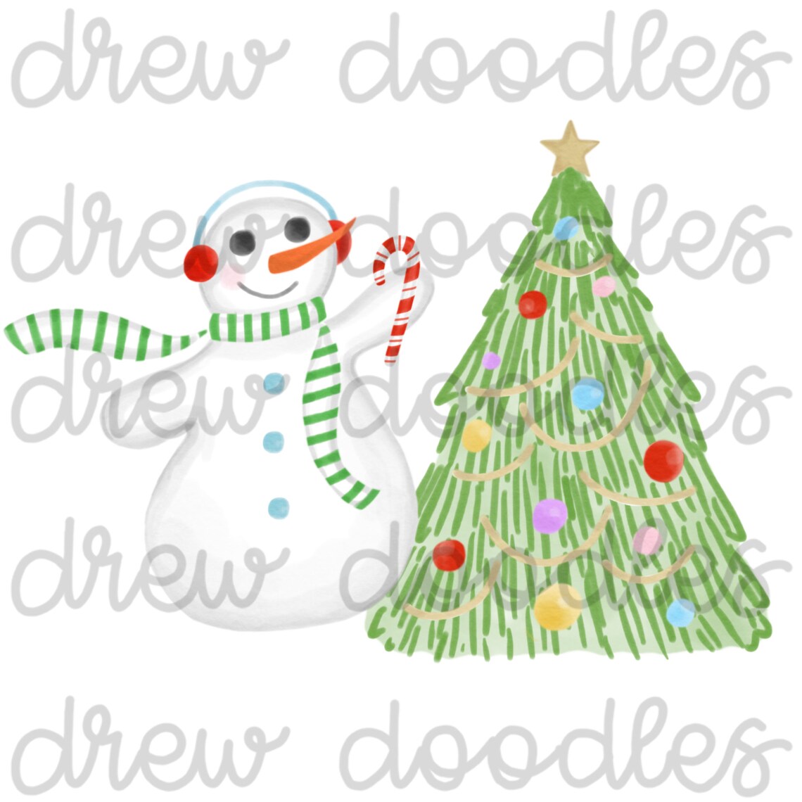 Watercolor Vintage Christmas Digital Clip Art Set Instant - Etsy