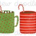 Watercolor Christmas Mugs Digital Clip Art Set- Instant Download - Etsy