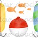 Watercolor Fishing Digital Clip Art Set Instant Download - Etsy