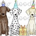 Watercolor Party Dogs Digital Clip Art Set Instant (Download Now) - Etsy