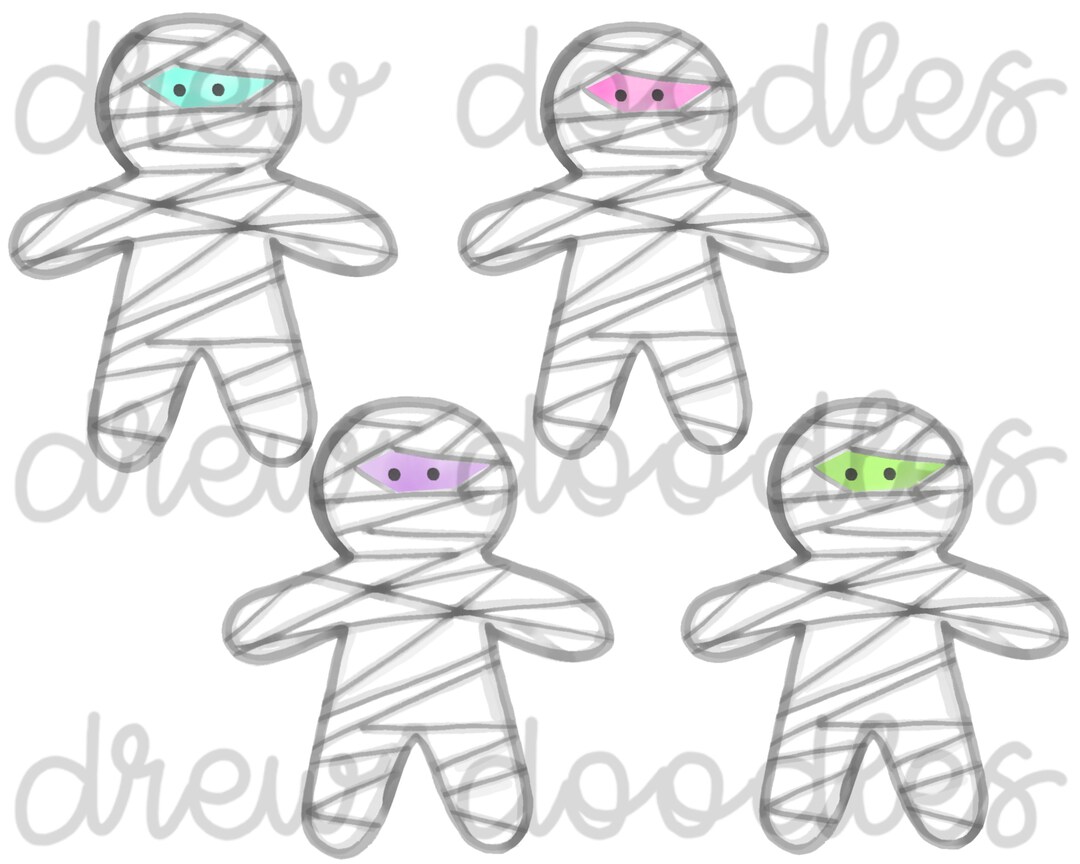 Watercolor Mummies Digital Clip Art Set- Instant Download - Etsy