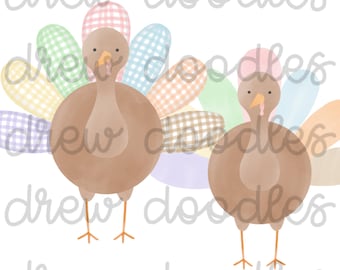 Watercolor First Thanksgiving Digital Clip Art Set Instant | Etsy