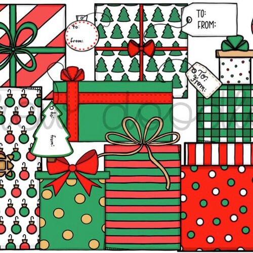 Watercolor Christmas Dogs Digital Clip Art Set Instant - Etsy