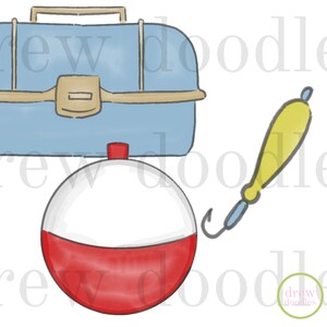 Watercolor Fishing Digital Clip Art Set- Instant Download - Etsy