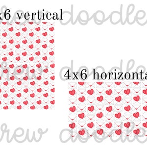 Watercolor Valentine's Day Love Letters Print Pattern Digital Papers ...