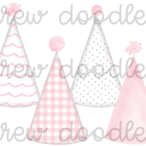 Watercolor Baby Girl First Birthday Digital Clip Art Set - Etsy