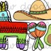 Fiesta/cinco De Mayo Digital Clip Art Set Color and Black Line COMBO ...