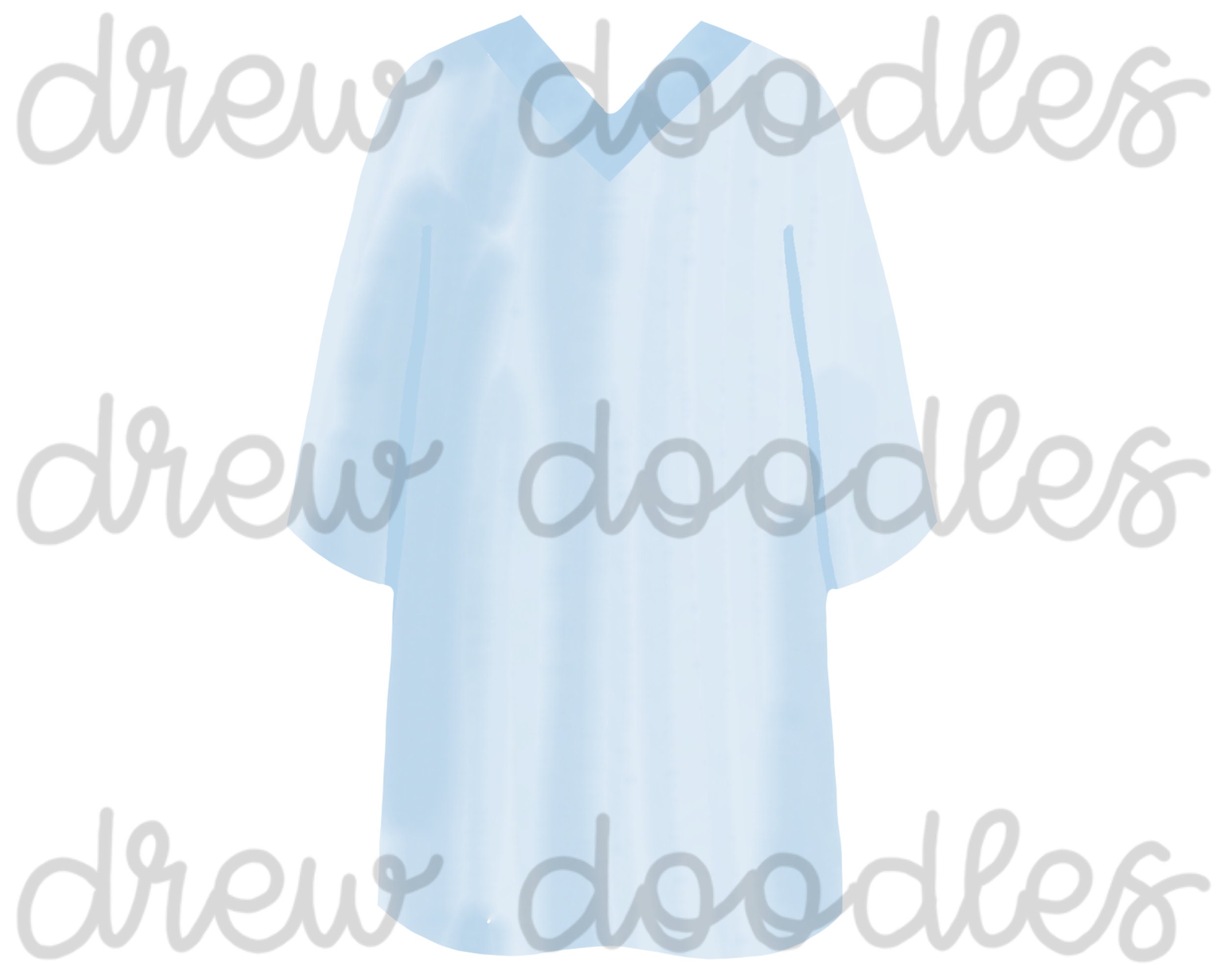 Watercolor Blue Graduation Cap and Gown Digital Clip Art Set - Etsy