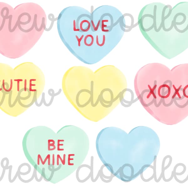 Watercolor Valentine - Etsy