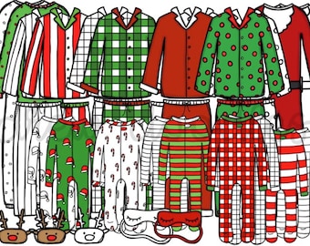 Christmas Pajama Day Clip Art