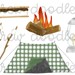 Watercolor Camping, Smores, Tent Digital Clip Art Set- Instant Download ...